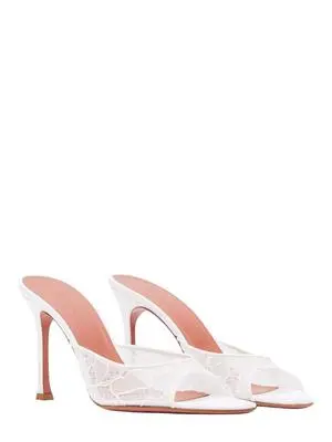 Amina Muaddi Open-toe High-heeled Sandals - Ivory