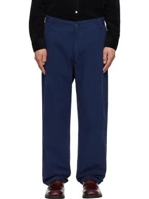 Carhartt Work In Progress Logo-patch Trousers - Blue