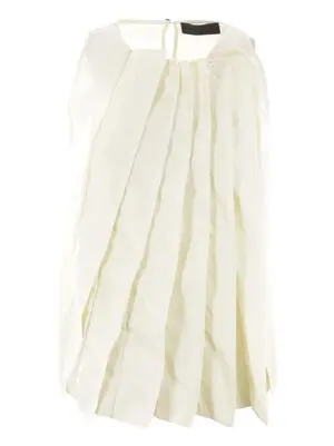 MARIA CALDERARA Maria Calderara Pleated Sleeveless Top