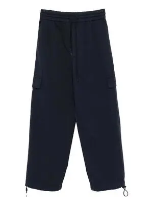 DONDUP Cotton Cargo Trousers With Drawstring Cuffs - Blue