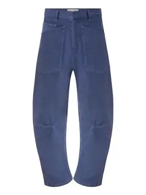 NILI LOTAN Wide-leg Casual Trousers - Blue