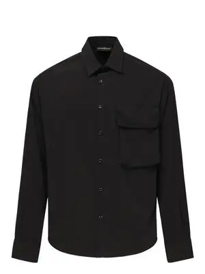 GIULIANO GALIANO Wolf Oversized Pocket Shirt - Black