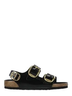 BIRKENSTOCK Birkenstock Milano Big Buckle Slip-On Sandals Black