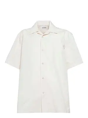 JIL SANDER Short-sleeved Poplin Shirt - Beige