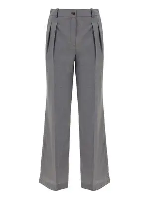 LOULOU STUDIO Sbiru Pleated Straight-leg Trousers - Gray