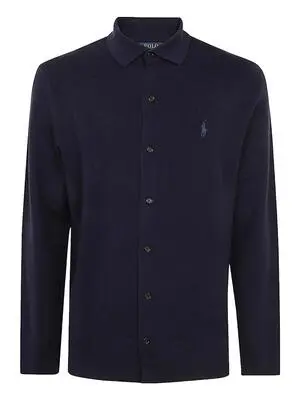 Polo Ralph Lauren Polo Ralph Lauren Logo Embroidered Knitted Shirt Black
