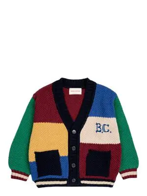 BOBO CHOSES Color-block Cardigan With Logo Detail - Multicolor
