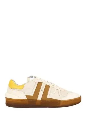 LANVIN Lanvin Low-Top Almond Toe Sneakers With Gold-Tone Logo
