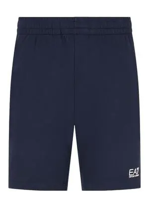 EA7 Logo Print Track Shorts - Blue