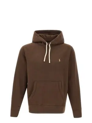 Polo Ralph Lauren Embroidered Logo Hoodie - Brown