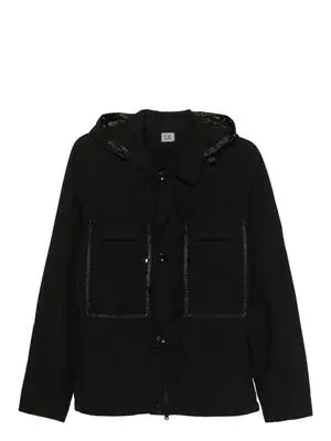 C.P. COMPANY Goggle Detail Zip-up Jacket - Black