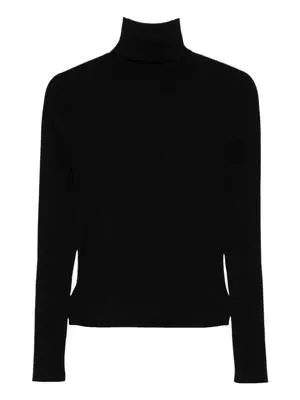 P.a.r.o.s.h Ribbed High Neck Sweater - Black