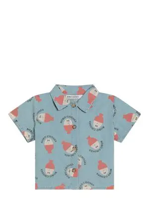 BOBO CHOSES Printed Denim Shirt - Blue