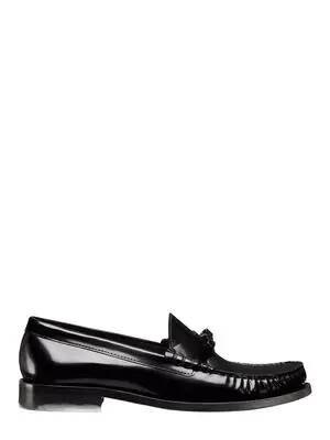 STUART WEITZMAN Round Toe Loafers With Bow Detailing - Black