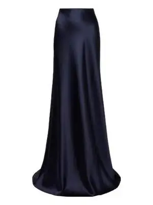 Ralph Lauren Satin Maxi Skirt - Black