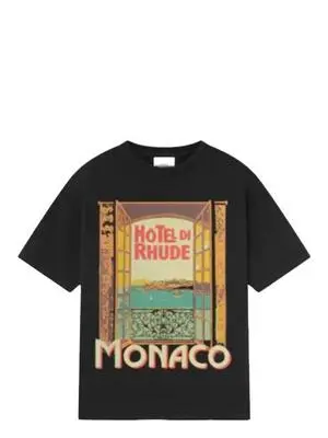 Rhude Graphic-printed Crewneck T-shirt - Black