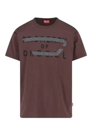 DIESEL® D-appliqué Crewneck T-shirt - Brown