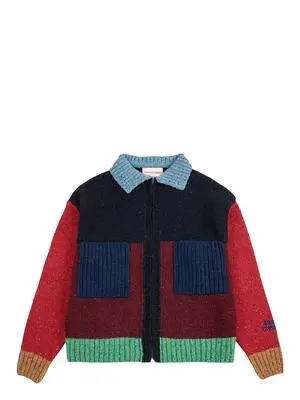 BOBO CHOSES Bobo Choses Colour-Block Zipped Cardigan