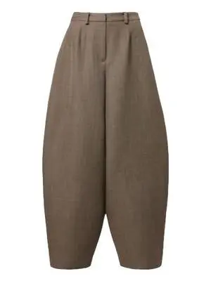 Magda Butrym Wool Barrel-leg Pants - Brown