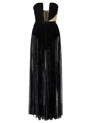 NENSI DOJAKA Semi-sheer Gown - Black