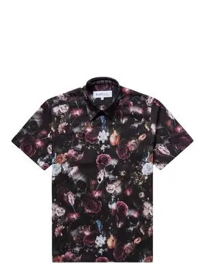 BLAKE MILL Dark Bloom Short Sleeve Shirt - Black