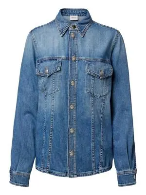 TOD'S Denim Button-down Shirt - Blue