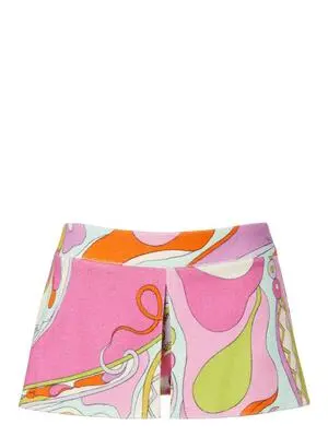 EMILIO PUCCI Pucci Orchidee Cotton-Blend Terry Skort