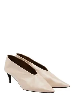 Khaite Miriam Leather Pumps - Beige