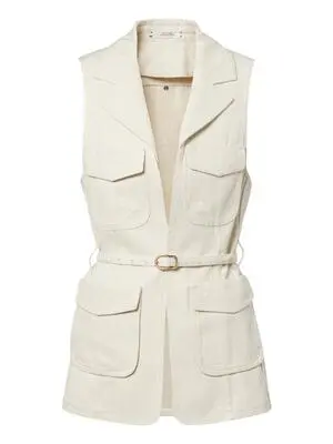 Dorothee Schumacher Summer Of Love Belted Denim Vest - Beige