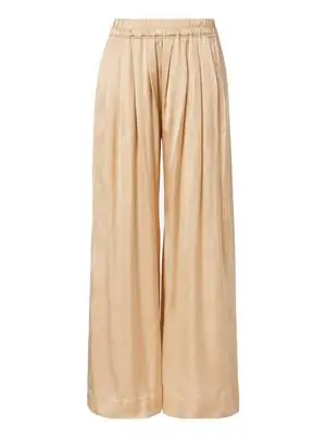 Isabel Marant Étoile Nolia Satin Wide-leg Pants - Gold