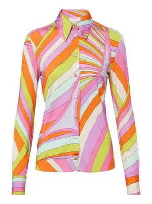Emilio Pucci Iride Satin Jersey Shirt - Multicoloured