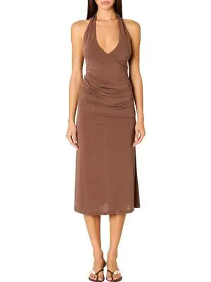 NIA Marina Halter Midi Dress - Java