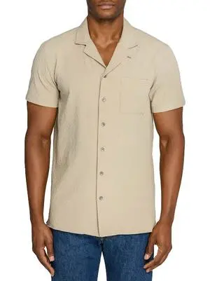 W.R.K Seersucker Camp Shirt - Tan
