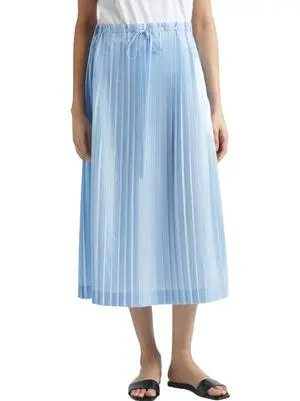 TOTÊME TOTEME Drawstring Waist Pleated Midi Skirt