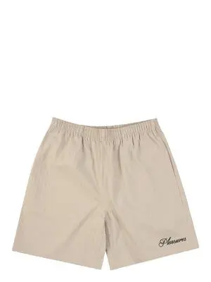PLEASURES Textured Stripe Active Shorts - Beige