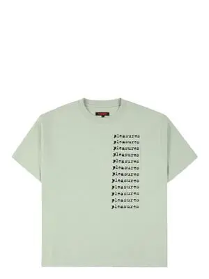 PLEASURES Slip Pocket Logo Graphic T-shirt - Sage