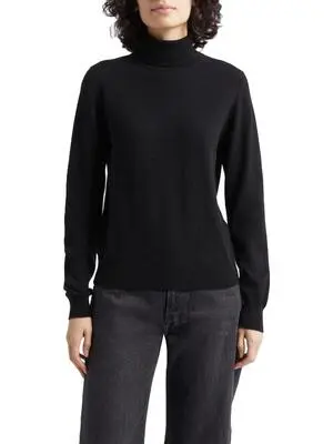 Johnstons Of Elgin Iris Cashmere Turtleneck Sweater - Black
