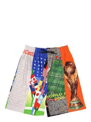 PLEASURES World Cup Patchwork Cotton Shorts - Multi
