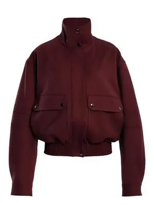 Proenza Schouler Aviva Wool Gabardine Jacket - Burgundy