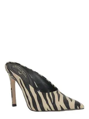 Jessica Simpson Jessica Simpson Wilix Pointed Toe Stiletto Mule Bone Multi