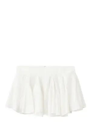 Mango Godet Ruffled A-line Miniskirt - White