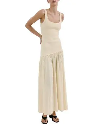MANGO MANGO Asymmetrical Knit A-Line Maxi Dress