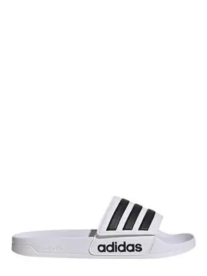 Adidas Adilette Slides With Contrast Detailing - Cloud White/core Black