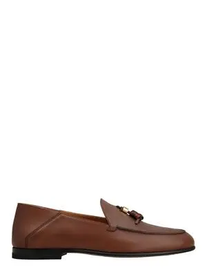 TOD'S Leather Mule Loafers With Twisted Tassels - Brown