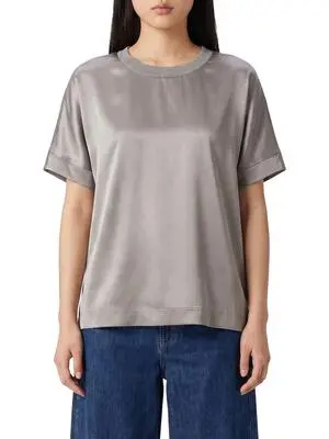 SEMICOUTURE Silk T-shirt - Grey