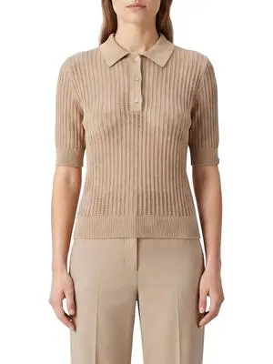 Jacob Cohen Knit Polo Shirt - Camel