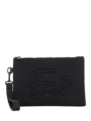 EA7 Clutch With Embossed Logo - Black