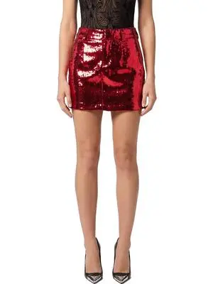 Philipp Plein Sequined Mini Skirt - Red