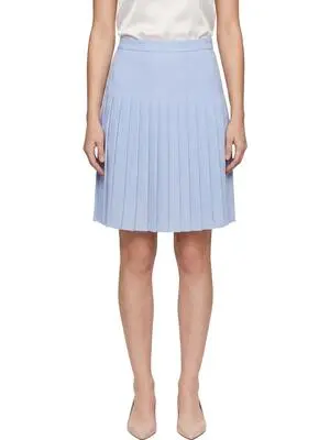 MAISON MARGIELA High-waisted Pleated Mini Skirt - Blue
