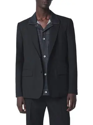 SACAI Sacai Cropped Single-Breasted Cotton Blazer